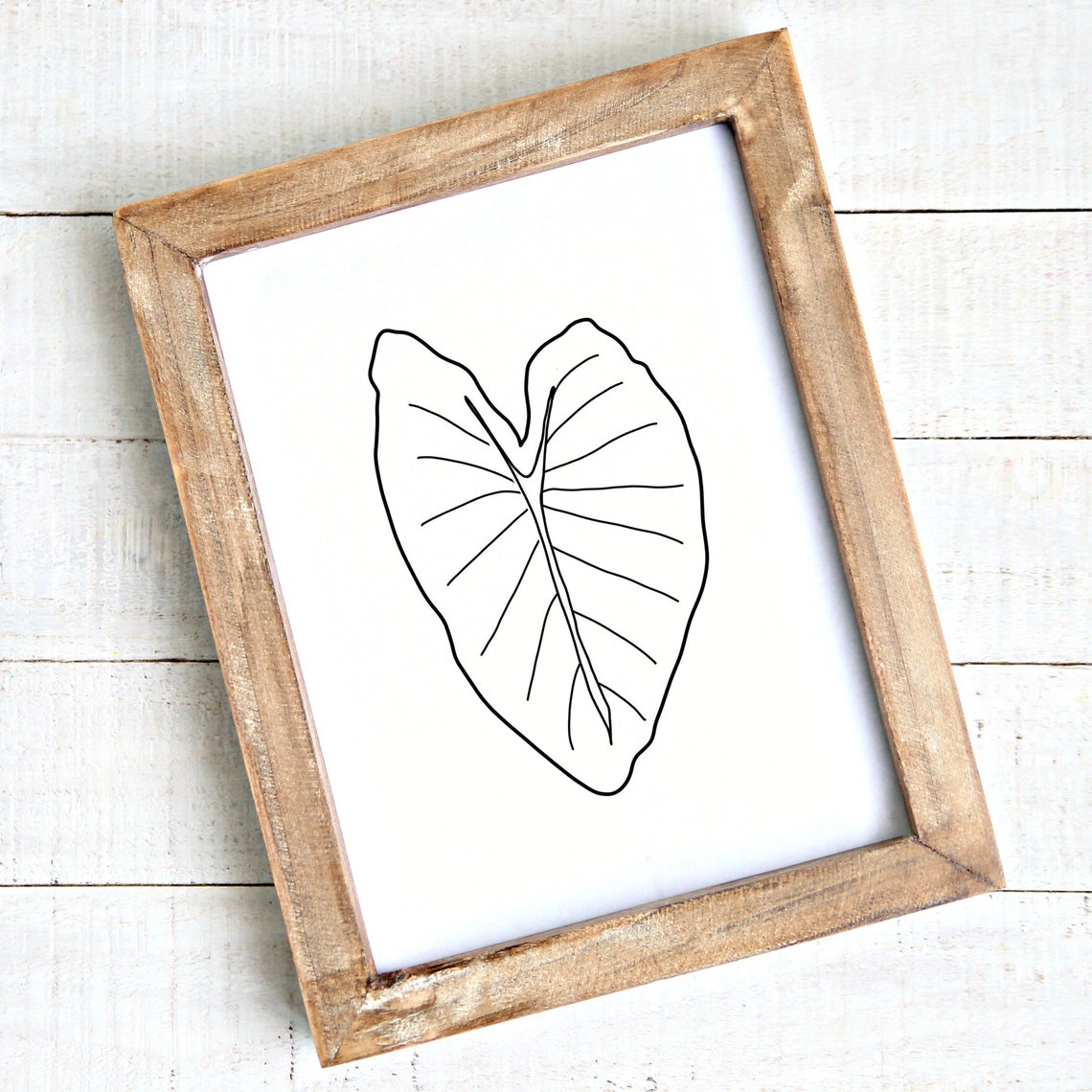 Kalo Print // Black and White Print // Hawaiian Wall Art // - Etsy
