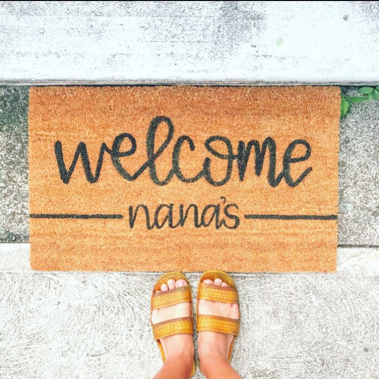 Custom Doormat // Aloha Pineapple Doormat // Welcome Mat // | Etsy