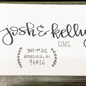 Handwritten Calligraphy Wedding Invitations // Envelope Addressing - Etsy