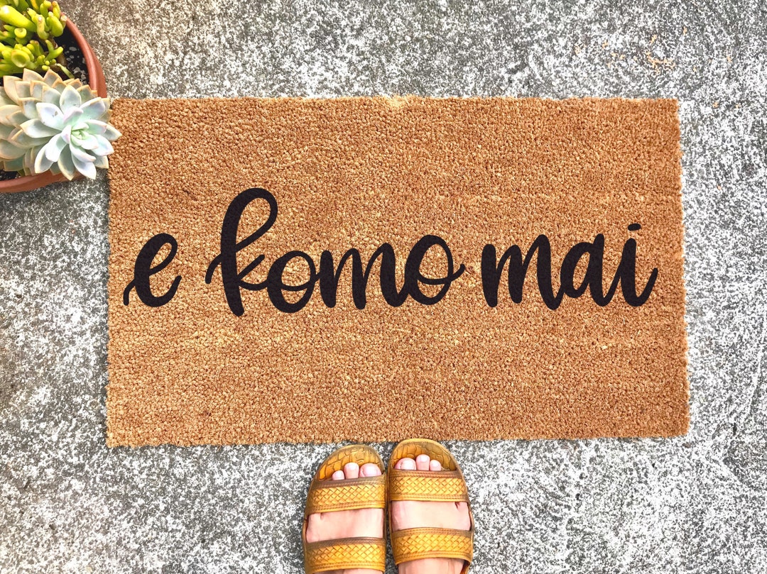 E Komo Mai Doormat // Howzit Doormat // Welcome Mat // Home Decor ...