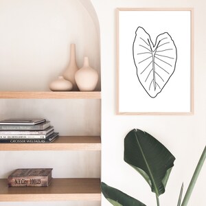 Kalo Print // Black and White Print // Hawaiian Wall Art // Aloha Art ...
