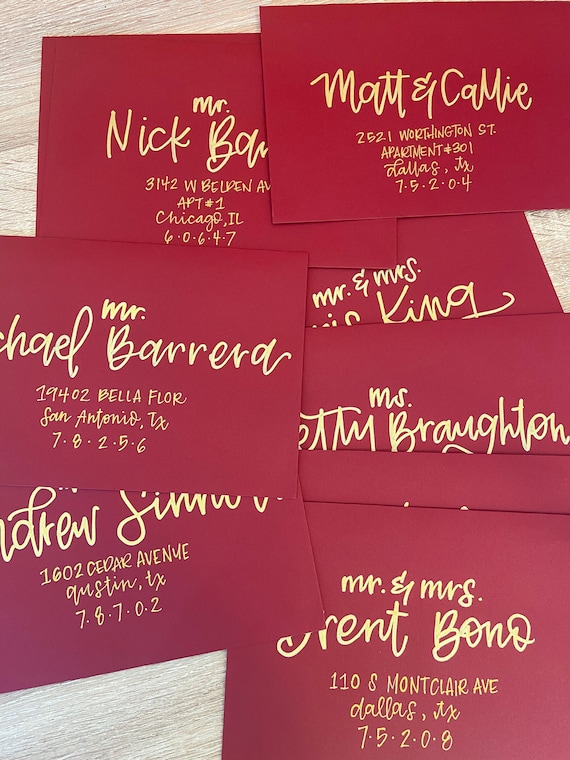 Handwritten Calligraphy Wedding Invitations // Envelope - Etsy