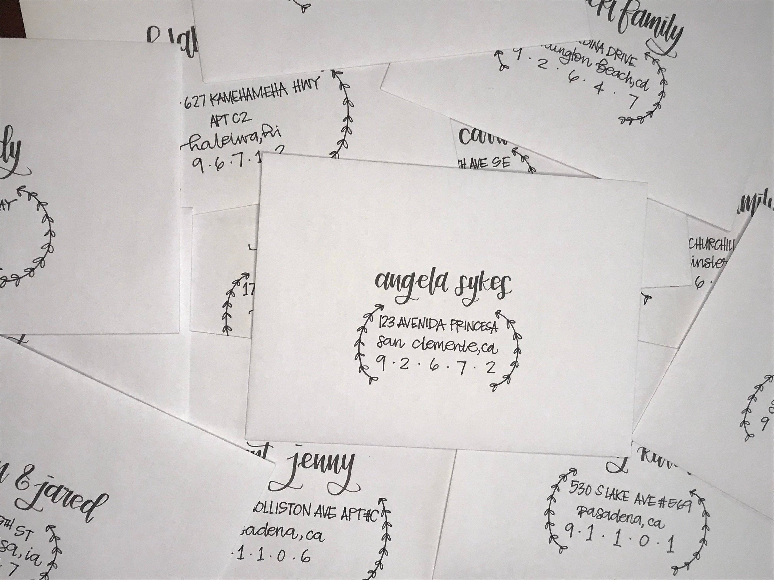 Handwritten Calligraphy Wedding Invitations // Envelope - Etsy