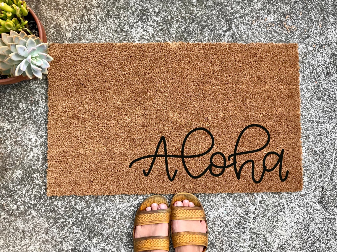 Aloha Doormat // Welcome Mat // Home Decor // Door Mat // - Etsy Italia