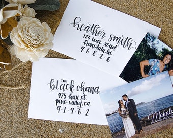 Handwritten Calligraphy Wedding Invitations // Envelope - Etsy