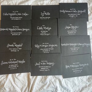 Handwritten Calligraphy Wedding Invitations // Envelope Addressing ...