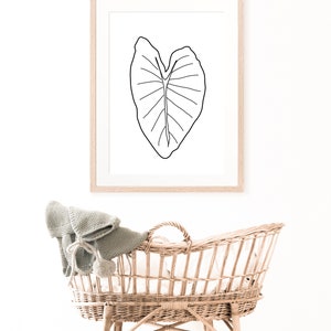 Kalo Print // Black and White Print // Hawaiian Wall Art // Aloha Art ...