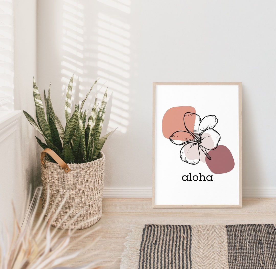 Aloha Wall Art // Nursery Wall Art // Living Room Decor // Hawaiian ...
