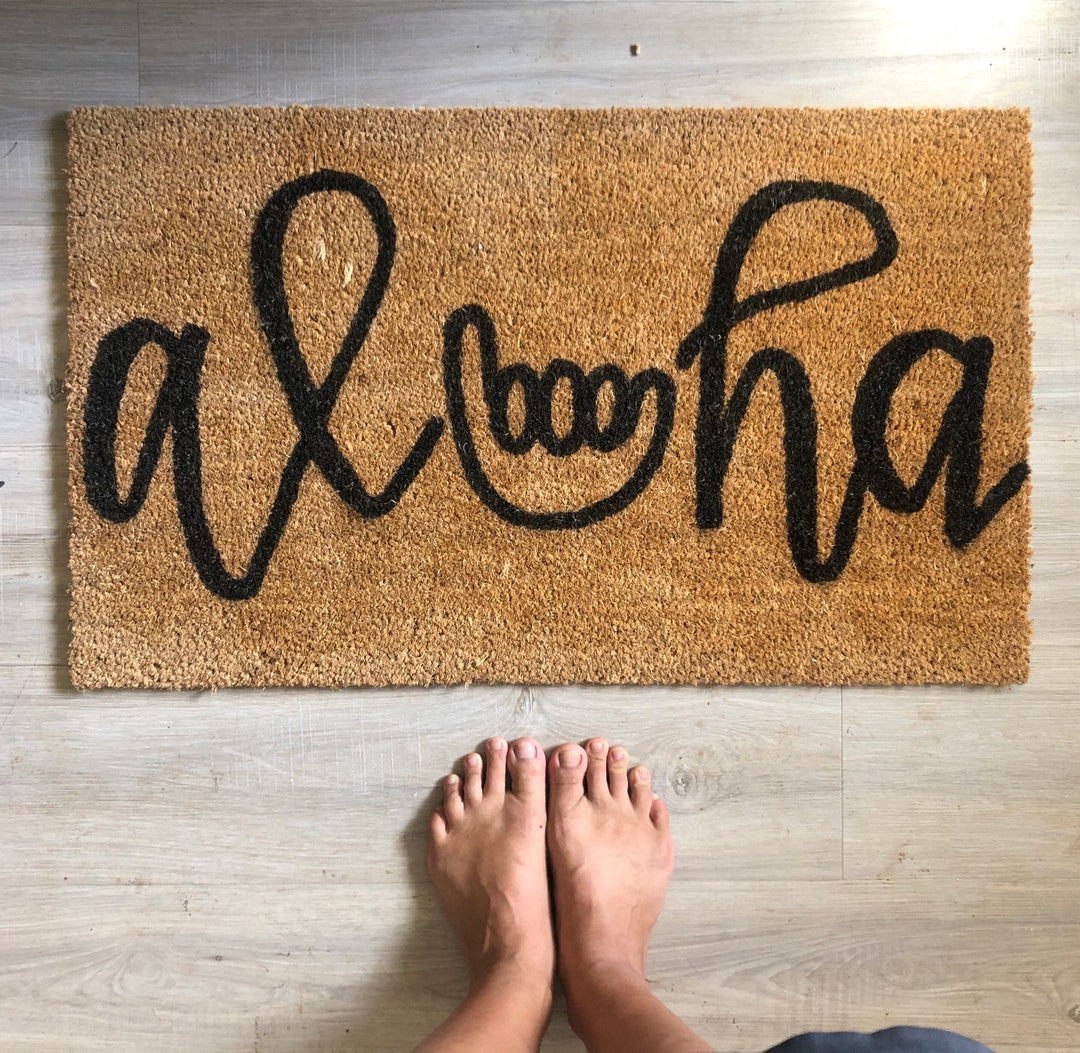 Aloha Shaka // Welcome Mat // Home Decor // Door Mat // Hawaii Decor ...