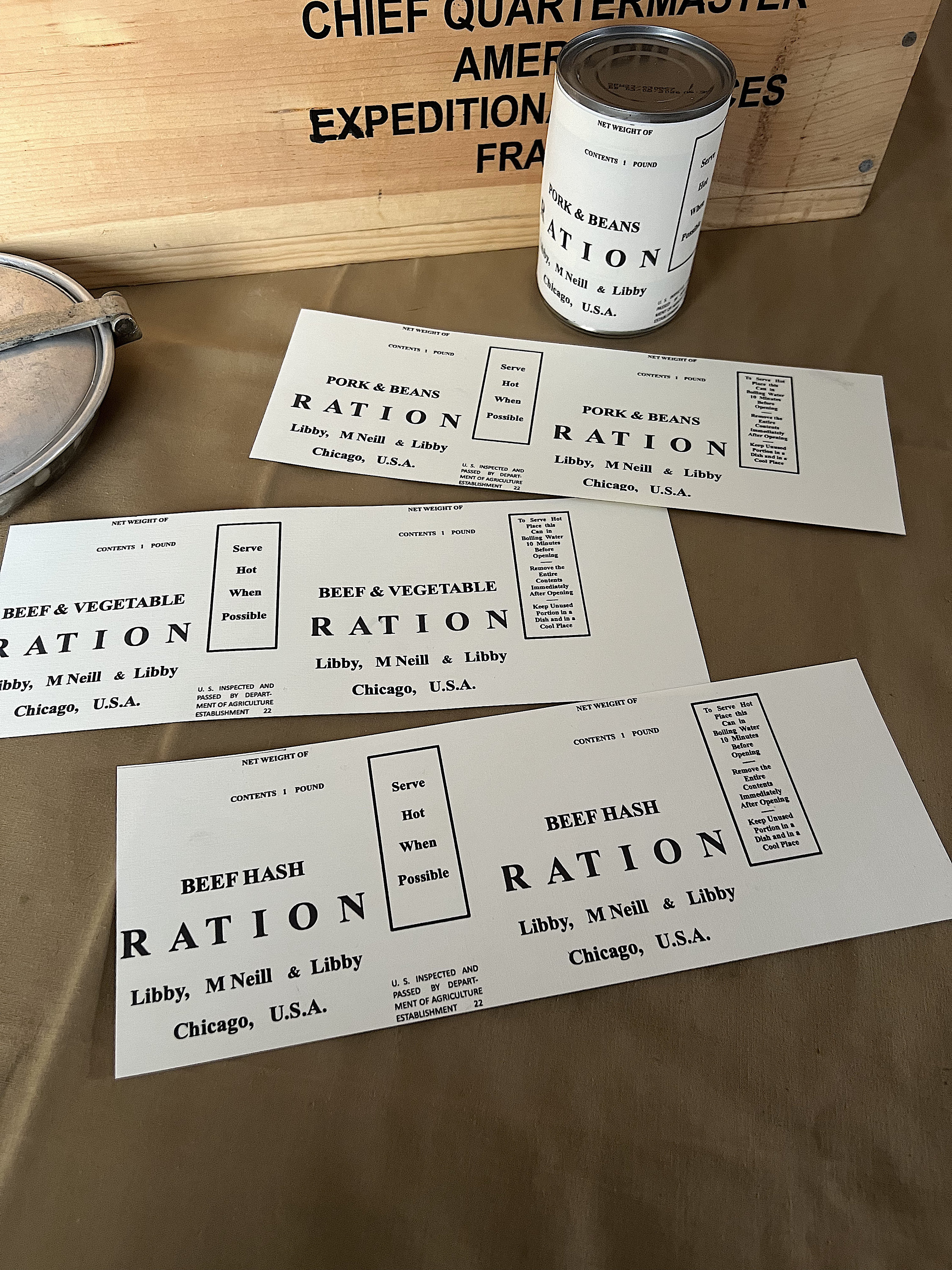 Labels for WW 1 Era Canned Goods - Reproductions - Etsy