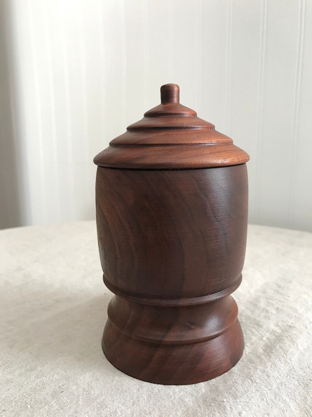 Cherry Treenware Storage Jar W/lid - Etsy