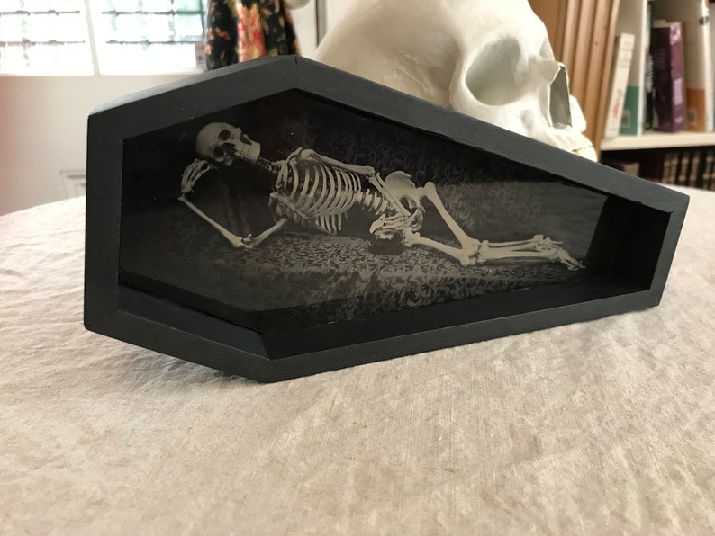 Nude Skeleton In Coffin Collodion Tintype Etsy