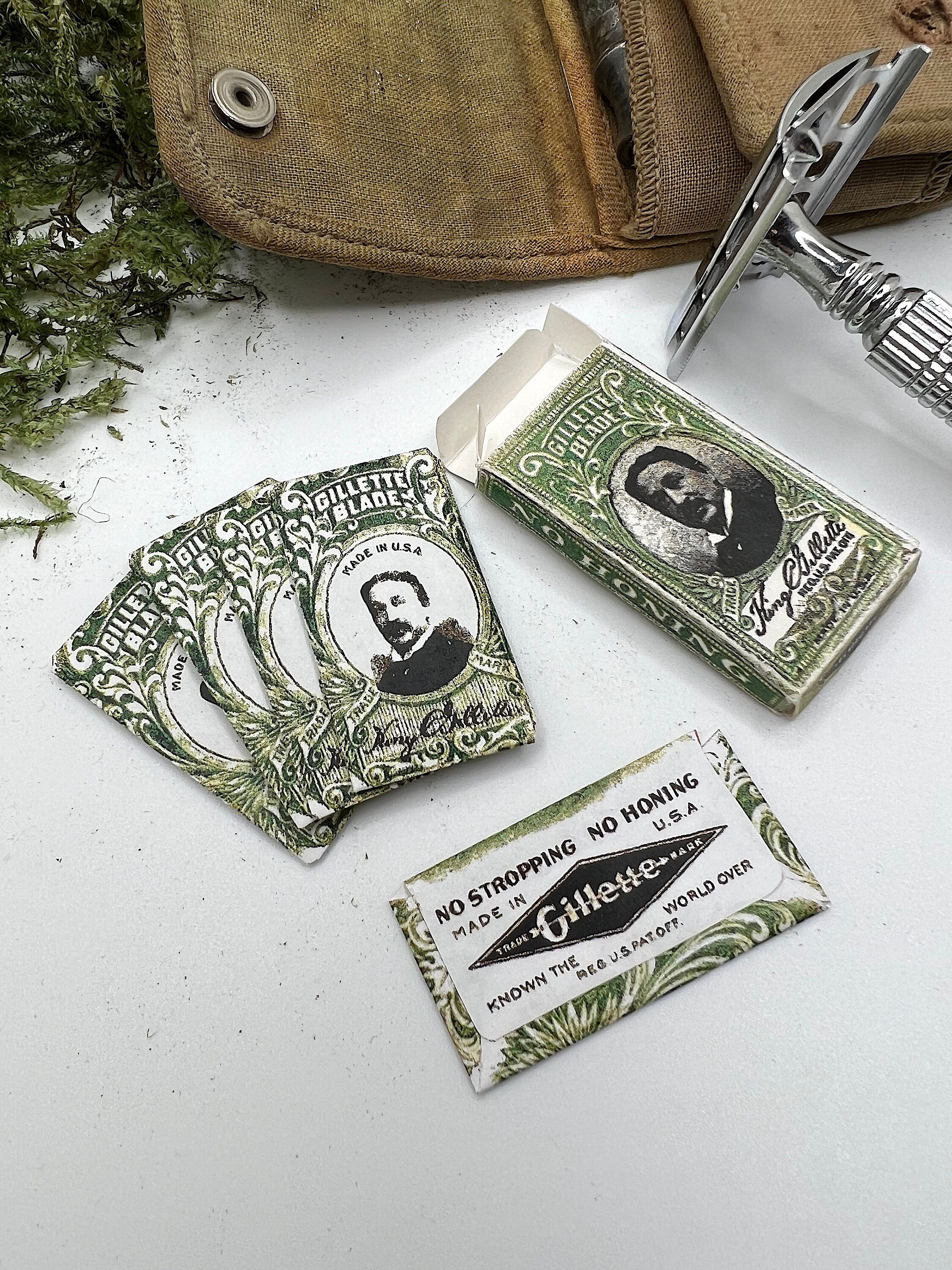 Reproduction Pre-1920 Gillette Safety Razor Blade Package W ...