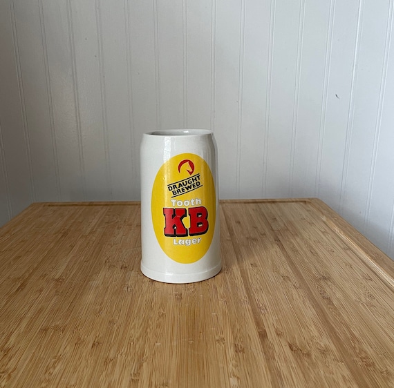 Tooth KB Lager Ceramic Beer Mug early 1980s Vintage | Etsy