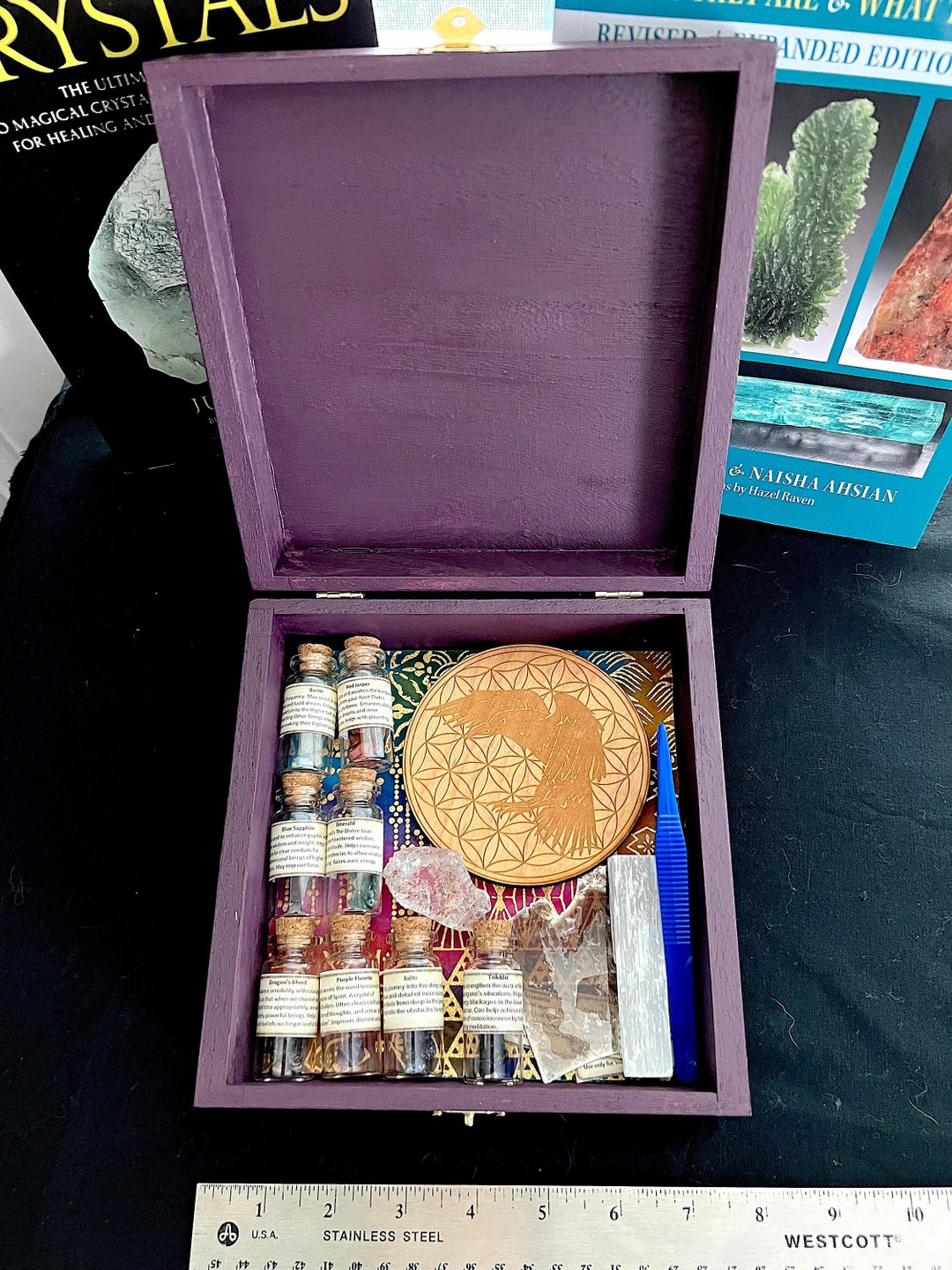 The Psychic Raven Crystal Grid Set for Enhancing Spiritual Awakening or ...