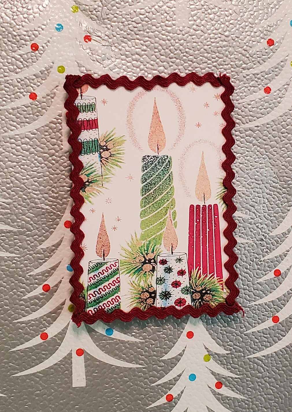 Retro Christmas Magnet Set. Candles. Vintage-style Christmas - Etsy