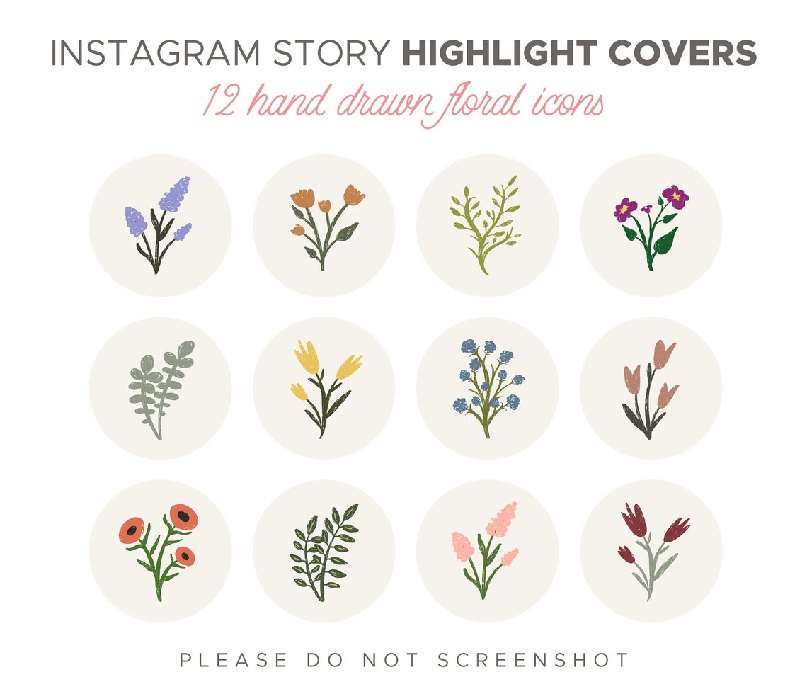 Instagram Story Highlight Covers // Instagram Icons // Highlight Set ...