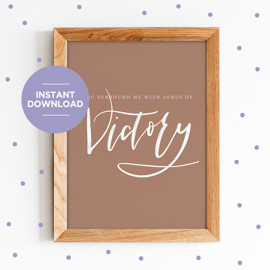 Songs of Victory Printable // Instant Digital Download // Scripture ...