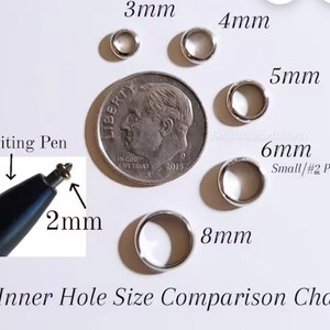 2 Hematite Large Hole Loc Beads - 6mm Bead Hole - Etsy