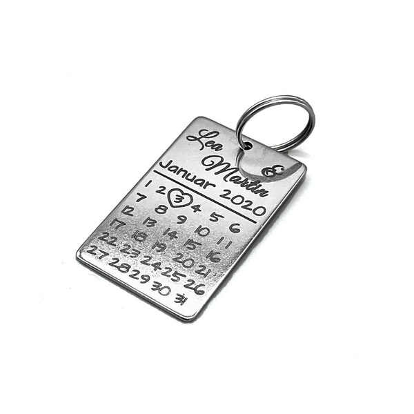 Calendar Keychain - Etsy