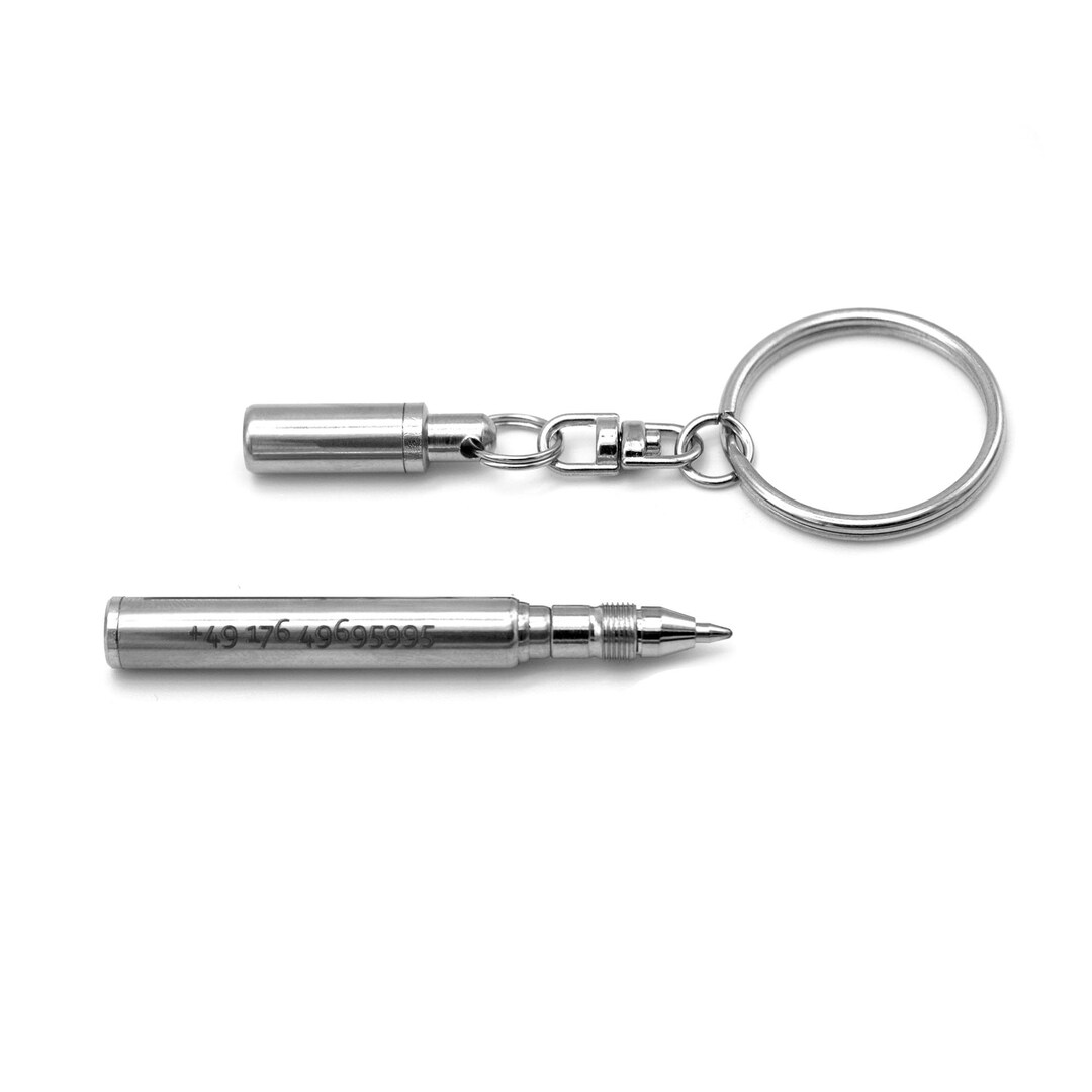 Personalized Mini Stainless Steel Telescopic Ballpoint Pen With ...
