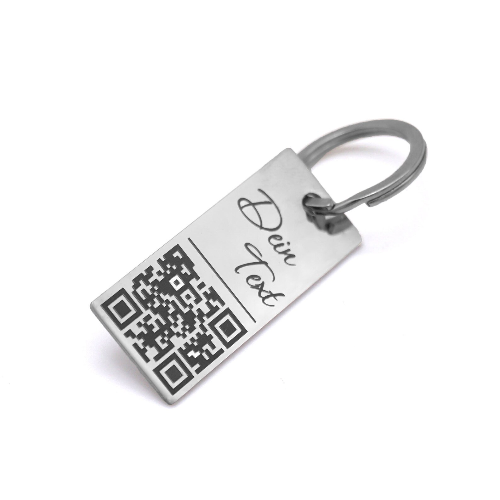 Stainless Steel Keychain With QR Code Laser Engraving - High-gloss ...