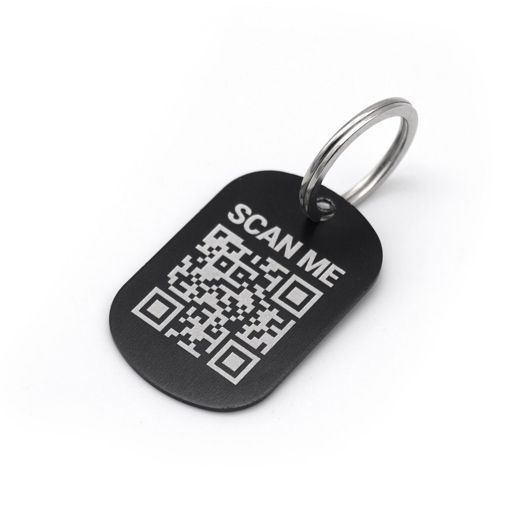 QR Code Keychain - Aluminum Keychain With Engraved QR Code - Etsy