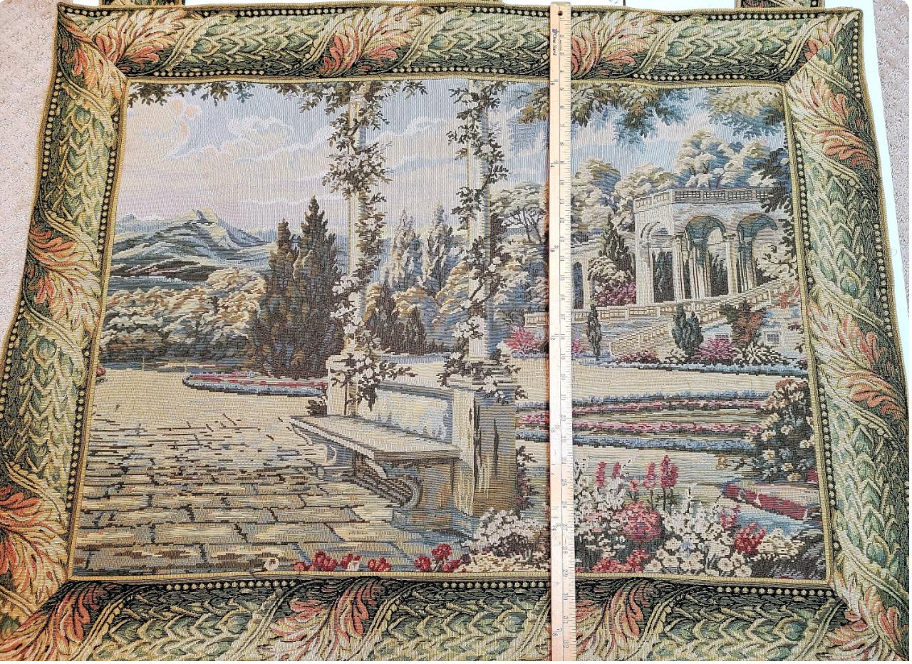 Vintage French Tapestry Wall Hanging – Large Rectangle Handmade 70s ...