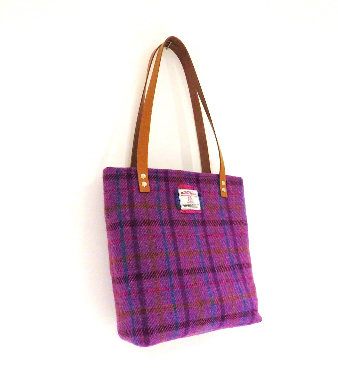 Harris Tweed Traditional Tote Shopping Bag, Pure Wool Quality ...