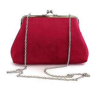 Red Velvet Handbag With a Floral Cotton Lining Handmade Bag - Etsy