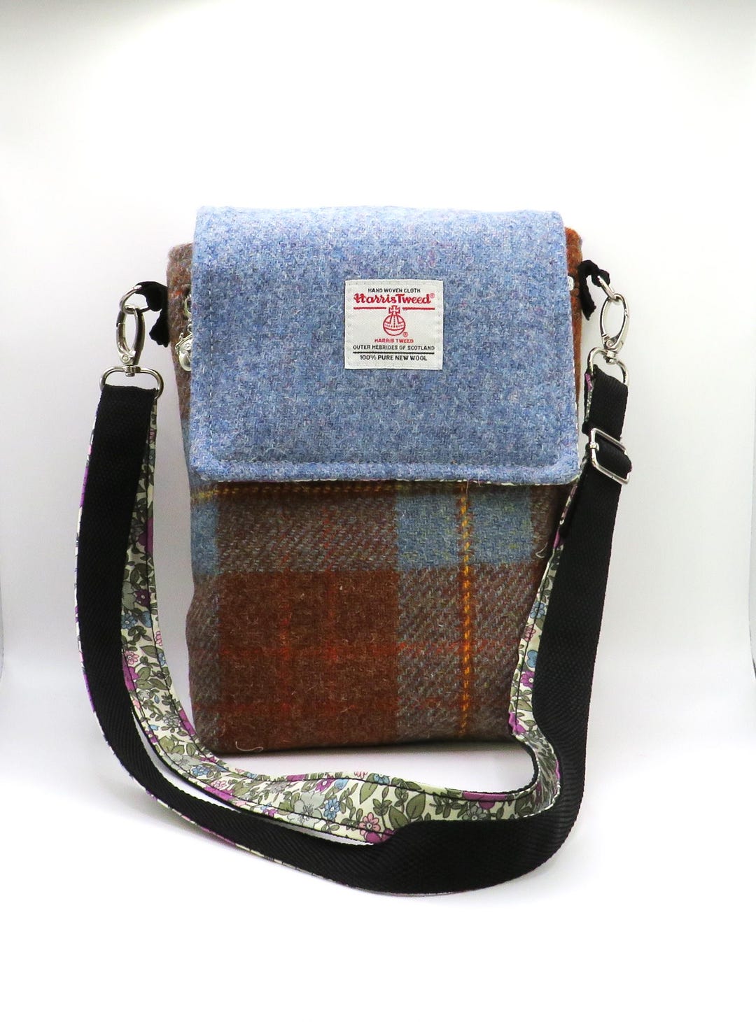 Harris Tweed Traditional Heritage Crossbody Bag , Quality Pure Wool ...