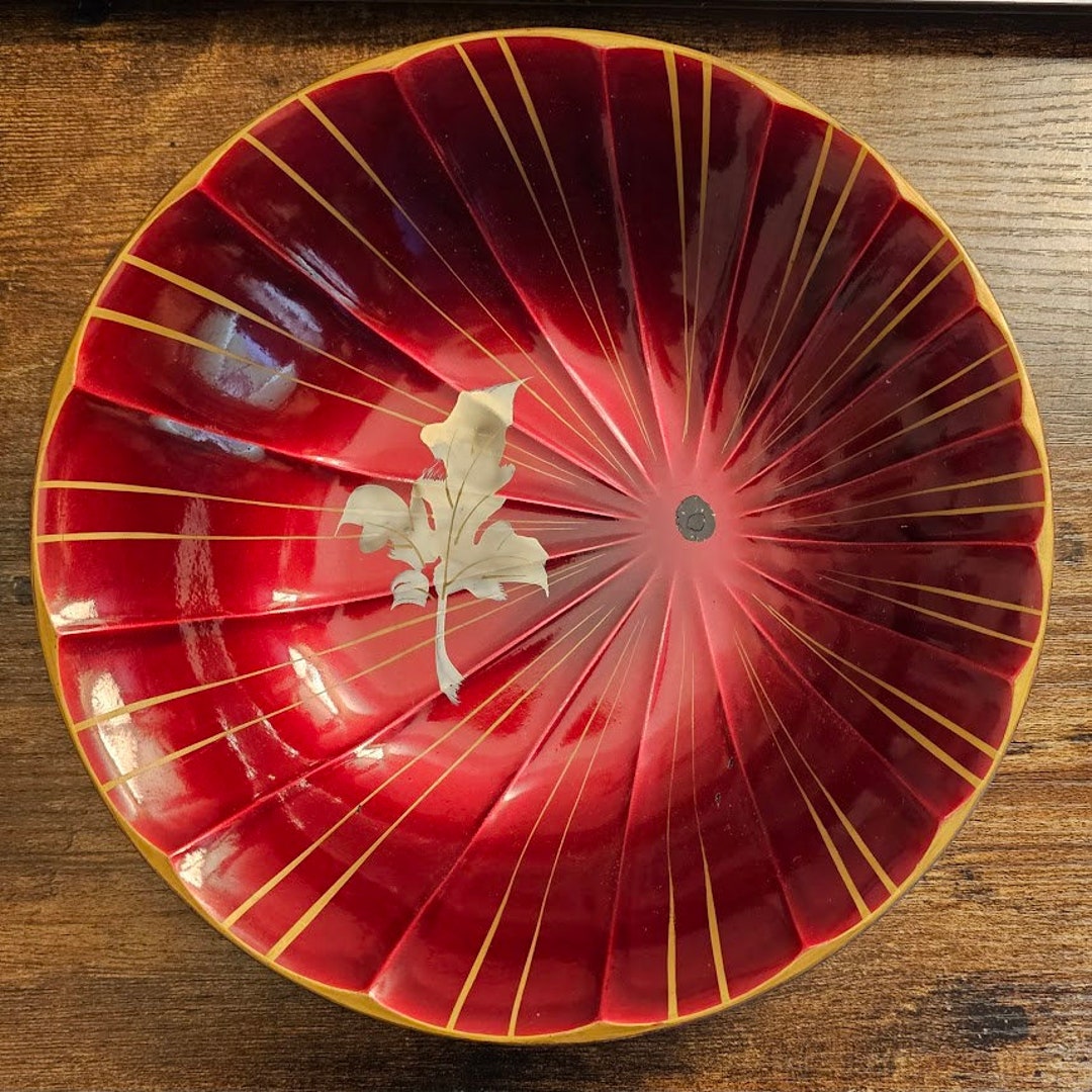 Vintage Japanese Lacquerware Bowl, Hand Painted 8 Inch 24-1220 - Etsy