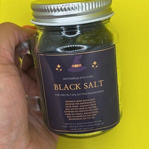 Black Salt, Housewarming Gift, Protection Salt, Ritual Salt, Remove ...