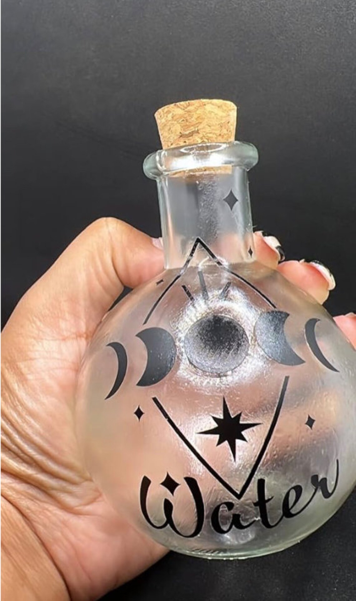 Moon Water Jar, Full Moon Ritual, Moon Phase Glass Bottle, Alter Tools ...