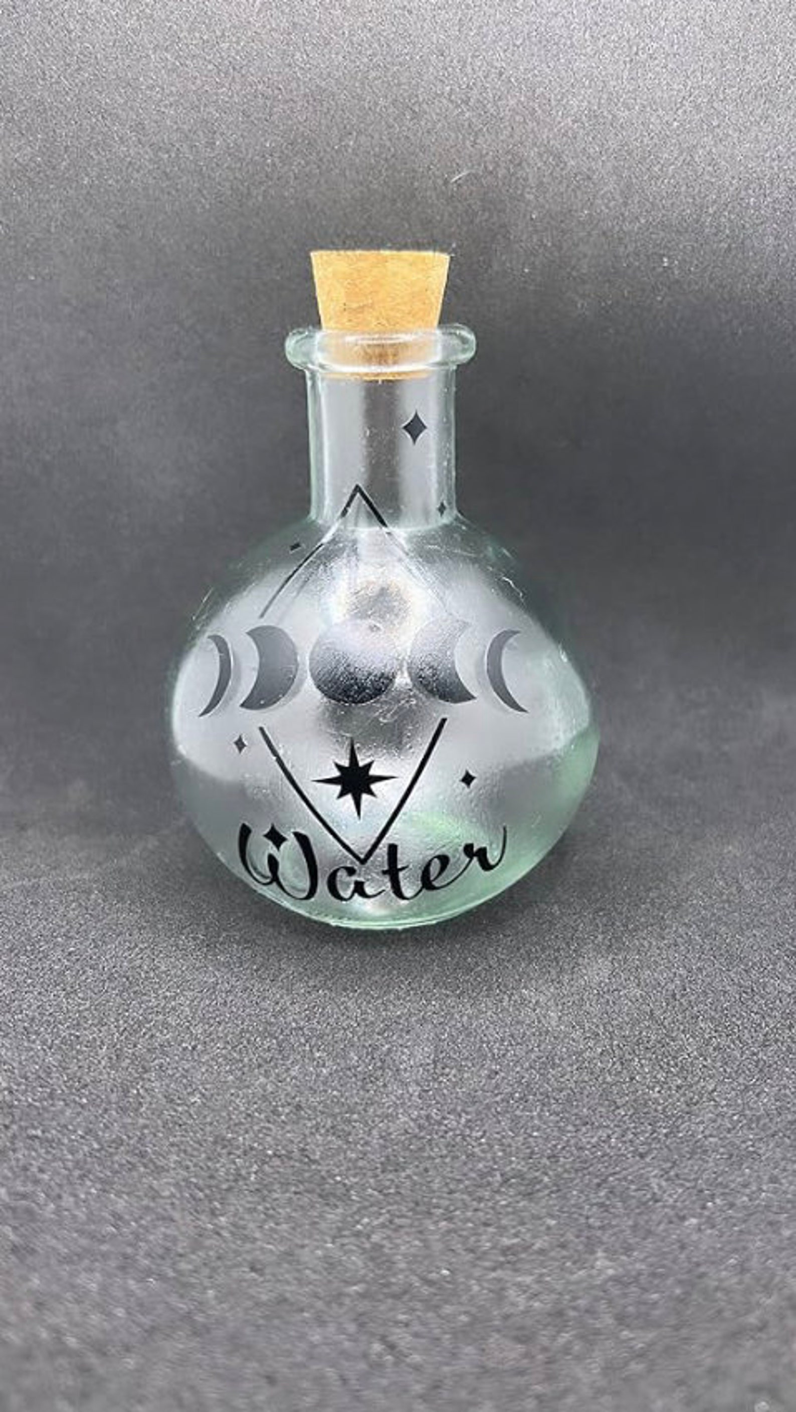 Moon Water Jar, Full Moon Ritual, Moon Phase Glass Bottle, Alter Tools ...