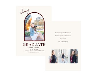 Newspaper Graduation Announcement Card Modern Senior - Etsy