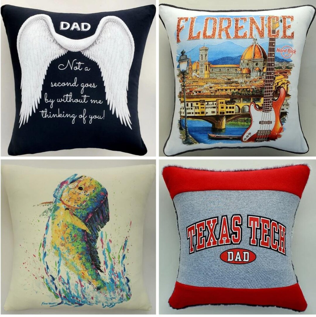 T-shirt Pillows, Custom T-shirt Pillows, Custom Pillows, Keepsake T ...