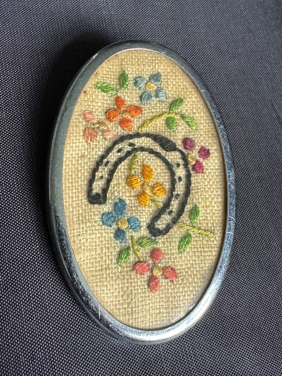 Antique Embroidery Sewing Sample Brooch - Etsy