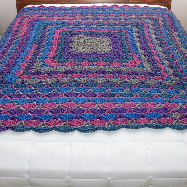 Shell Stitch Afghan - Etsy