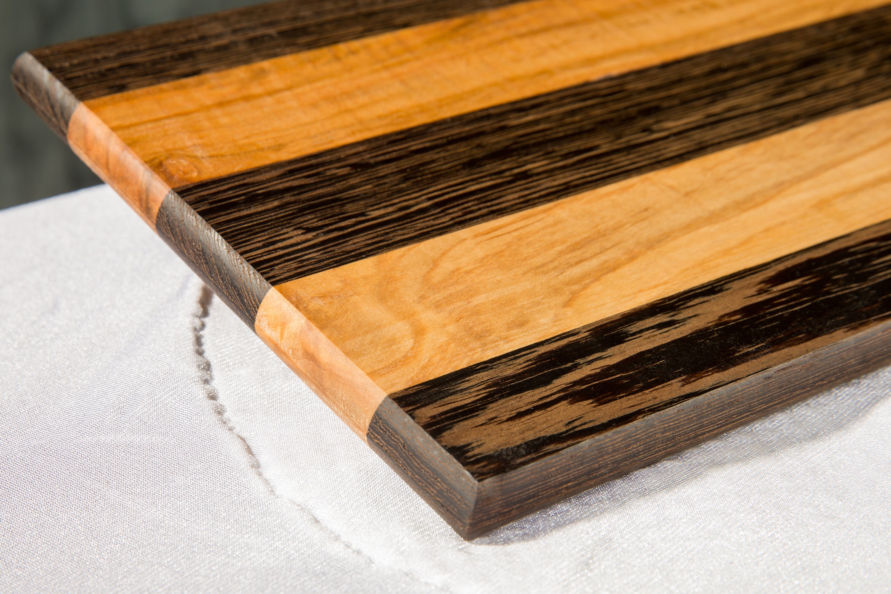 Small African Wenge & Curly Maple Cutting Board/cheese Board - Etsy