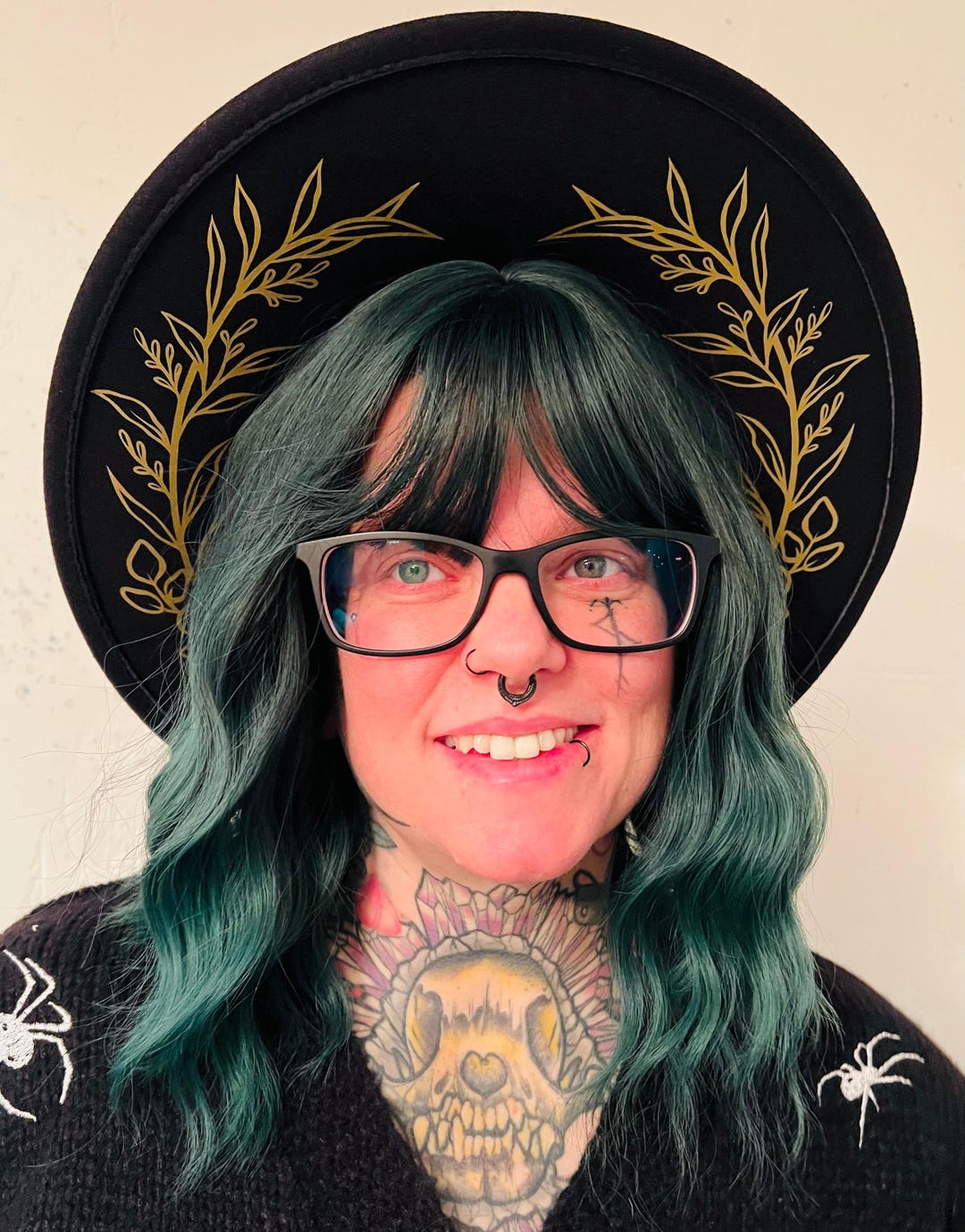 Vegan Felt Hat - XL Brim - Fern Crown - Etsy