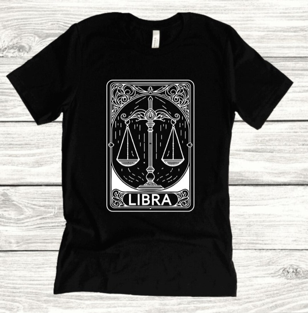 Libra Zodiac Tarot Available in T-shirt, Pullover, Hoodie, Tank or Long ...