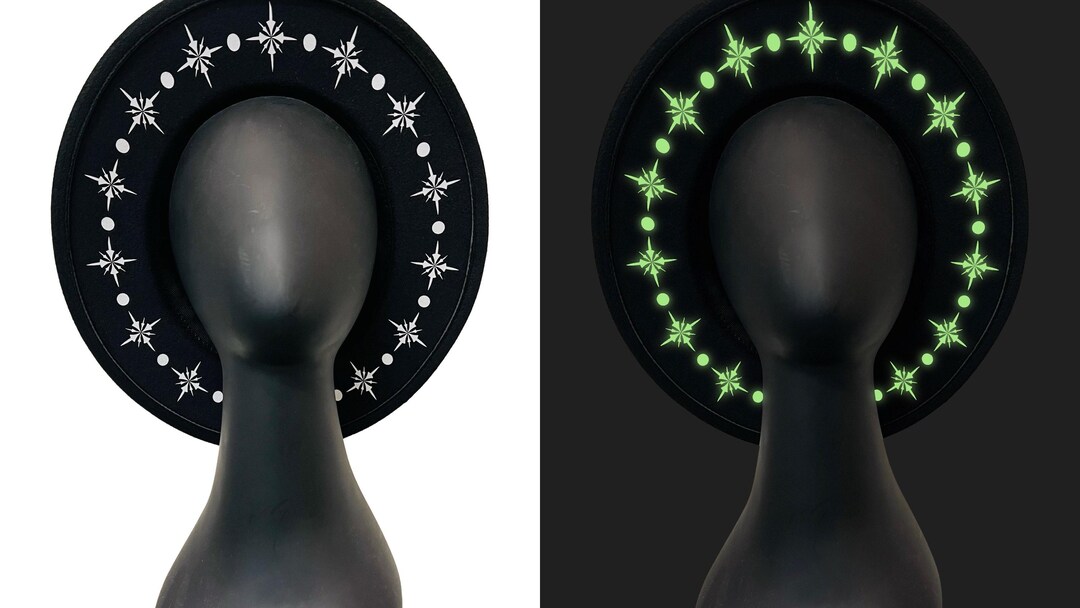 Vegan Felt Hat - Starburst Crown - Glow in the Dark - Etsy