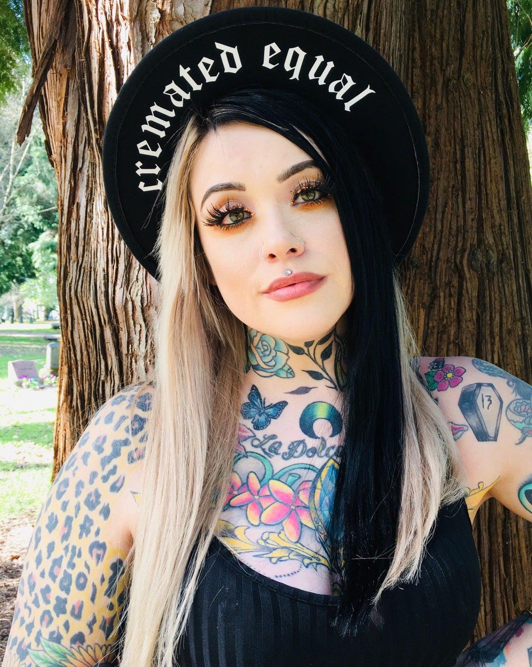 Vegan Felt Wide Brim Hat - Goth Witch Fedora Hat - "cremated Equal" - Etsy
