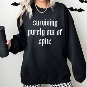 Goth Pullover Sweater Witch Horror Jumper Gothic Witchy True Crime ...