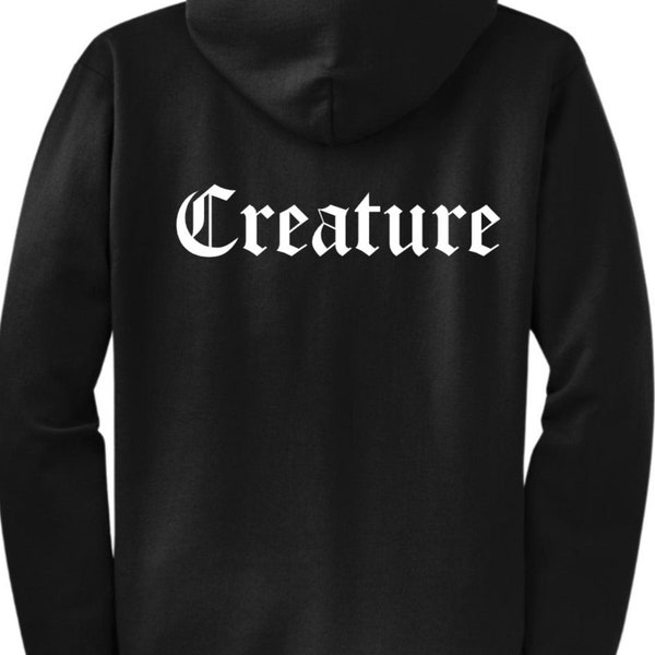 Mens Creature Zip up Hoodie - Etsy