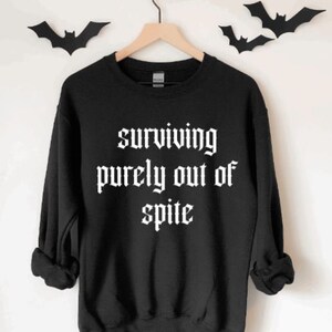 Goth Pullover Sweater - Witch Horror Jumper - Gothic Witchy True Crime ...