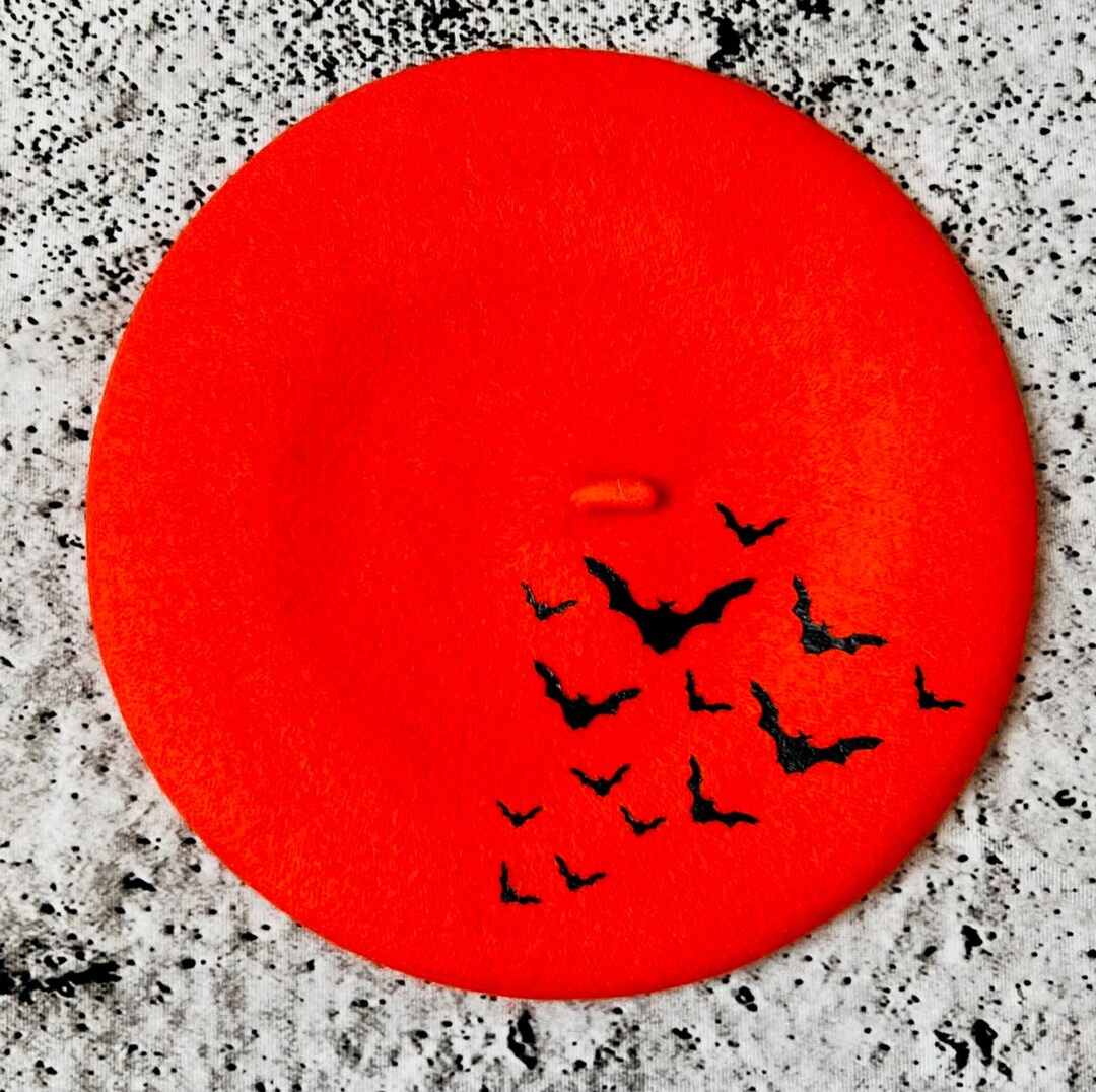 Vegan Beret Bats Orange - Etsy