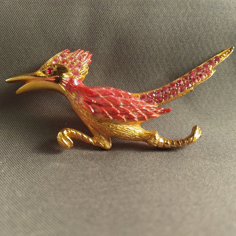 Gold Roadrunner Pin - Etsy
