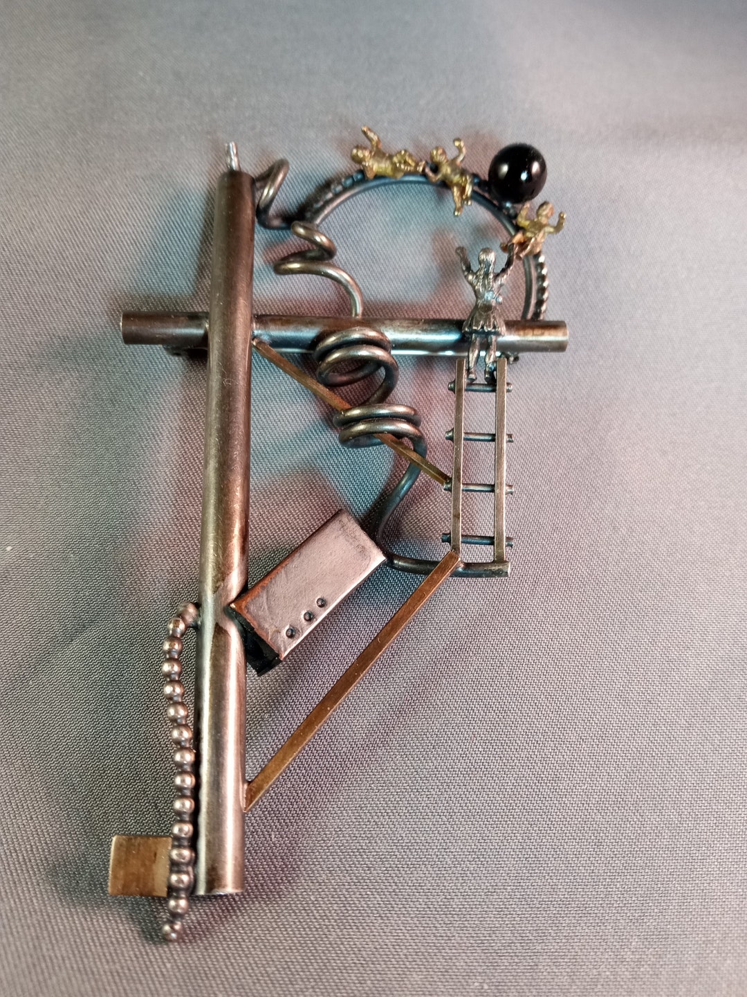 MASO Aka Mary Ann Spavins Owen Modernist Multi-metal One of a Kind P ...